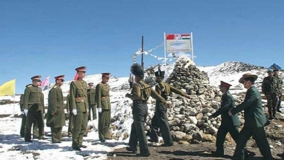 Indian Chinese soldiers face-off in Naku La sector of Sikkim.....